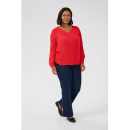 Kaffe curve Langarm-Bluse KCami Regular fit in True Red | Gr.: 54