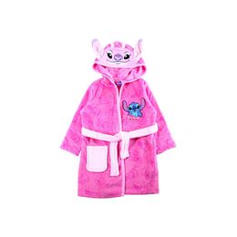 Lilo and Stitch Lilo & Stitch Kinder Bademantel mit Kapuze Disney Stitch in Pink | Gr.: 134/140