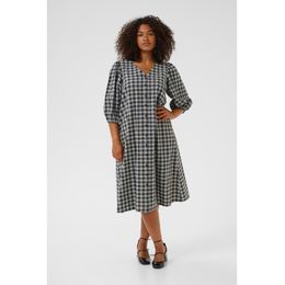 Kaffe curve Kleid KCelina A-shape in Black/grey Check | Gr.: 52