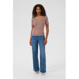 Kaffe T-shirt KAjenna Tight fit in Deep Taupe | Gr.: XS