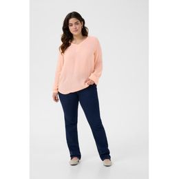 Kaffe curve Langarm-Bluse KCami Regular fit in Peach Nectar | Gr.: 44