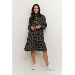 Kaffe Kleid KArikka Loose fit in Black/Chalk Print | Gr.: 44
