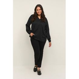 Kaffe curve Langarm-Bluse KCjoy Regular fit in Black/White Dot | Gr.: 46