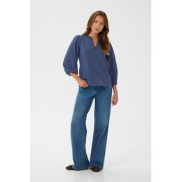 Kaffe Langarm-Bluse KAfrancesca Regular fit in Crown Blue | Gr.: 46