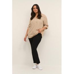 Kaffe curve Langarm-Bluse KCjoy Regular fit in Nomad / Black Dot | Gr.: 44