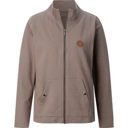 CR&Eacute;ATION L Damen Shirtjacke mit K&auml;nguru-Taschen taupe Gr&ouml;&szlig;e 42