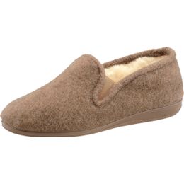 Damen Hausschuh beige, Gr&ouml;&szlig;e 38