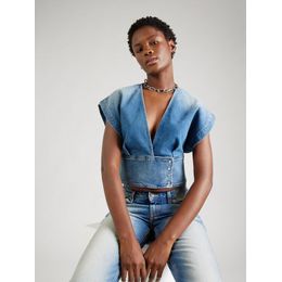 Iro Bluse Damen Gr&ouml;&szlig;e L blue denim