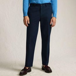 LANDS' END CLASSIC COMFORT. Bügelleichte Chino, Herren,  Blau, Baumwolle, by Lands' End