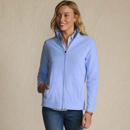 LANDS' END Anyweather Fleece-Jacke, Damen,  Blau, Polyester, by Lands' End