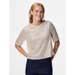 Pieces Bluse 'PCJack' Damen Gr&ouml;&szlig;e L beige / silber