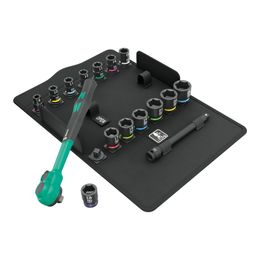 Wera Knarrensatz 8100 SB 12 Zyklop Comfort, Umschalthebel, 3/8"-Antrieb, metrisch, 16-teilig (05005530001)