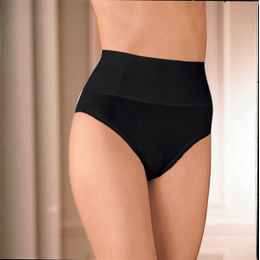 Damen Slip mit breitem Gummibund schwarz, Größe 40/42