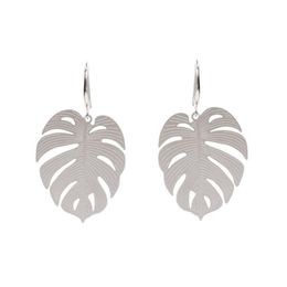 Gemshine Earrings 'Tropische Bl&auml;tter' female Silver size One Size