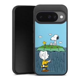 DeinDesign Google Pixel 10 Pro Handy Premium Silikon H&uuml;lle Handyh&uuml;lle schwarz Case Peanuts Children Snoopy Silikon Premium Case