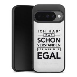 DeinDesign Google Pixel 10 Pro Handy Premium Silikon H&uuml;lle Handyh&uuml;lle schwarz Case Spruch Sayings Statement Silikon Premium Case