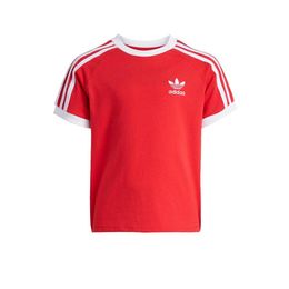 adidas originals T-Shirt 'Adicolor Trefoil' Jungen Größe 116 knallrot / weiß
