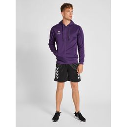 Hummel Sportsweatjacke 'Core XK' Herren Gr&ouml;&szlig;e M dunkellila / wei&szlig;