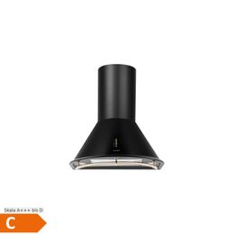 Klarstein Lumio Primo Retro-Dunstabzugshaube 60cm 490 m&sup3;/h LED-Leuchten Matt-Schwarz