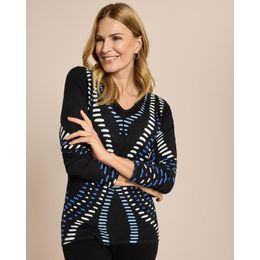Ovanti Strickdesign Classic Pullover geometrischem Druck