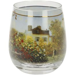 Windlicht Goebel "Windlicht Claude Monet- Das Künstlerhaus", bunt, B:8,5cm H:10cm T:8,5cm, Glas, Kerzenhalter, Windlicht