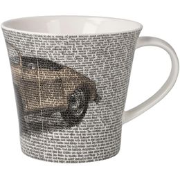 Tasse Goebel, B:10,5cm H:9,5cmbunt, Porzellan, Trinkgefäße, "Coffee-/Tea Mug Saxa- Porsche 356 Orange"