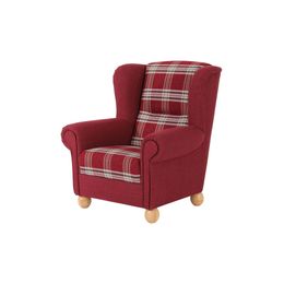 Max Winzer Ohrenbackensessel Monarch rot Ma&szlig;e (cm): B: 93 H: 100 Sessel & Hocker > Sessel nach Material > Stoff Sessel &raquo; Sofa DE