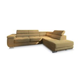 MASSENO Ecksofa mit Schlaffunktion Apiro gelb Ma&szlig;e (cm): B: 277 H: 90 Sofas > Sofas nach Material > Stoffsofas &raquo; Sofa DE