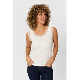 Cream Top in Wei&szlig; - 53% | Gr&ouml;&szlig;e M | Damen-tops