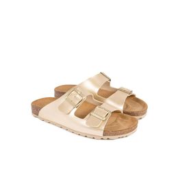 BABUNKERS Family Pantoletten in Gold - 66% | Gr&ouml;&szlig;e 37 | Damen-pantoletten