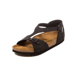 Comfortfusse Leder-Sandalen in Schwarz - 67% | Größe 38 | Damen-sandalen