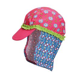 Playshoes Nackenschutzcap "Blumen" in Pink - 29% | Gr&ouml;&szlig;e 49 cm | Baby-caps-huete