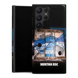 DeinDesign Galaxy S23 Ultra Handy Premium Case Smartphone Handyh&uuml;lle Schutzh&uuml;lle gl&auml;nzend Hertha Bsc Wall Official Licensed Product Premium Case