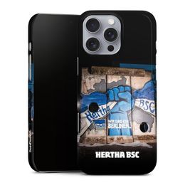 DeinDesign iPhone 16 Pro Max Handy Premium Case Smartphone Handyh&uuml;lle Schutzh&uuml;lle gl&auml;nzend Hertha Bsc Wall Official Licensed Product Premium Case