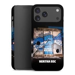 DeinDesign iPhone 17 Pro Max Handy Premium Case Smartphone Handyh&uuml;lle Schutzh&uuml;lle gl&auml;nzend Hertha Bsc Wall Official Licensed Product Premium Case