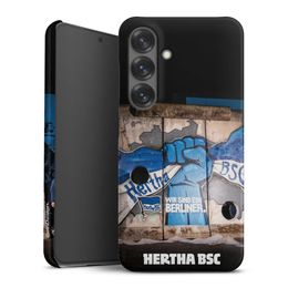 DeinDesign Galaxy S25 Handy Premium Case Smartphone Handyh&uuml;lle Schutzh&uuml;lle matt Hertha Bsc Wall Official Licensed Product Premium Case