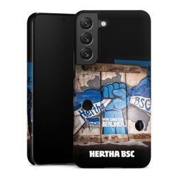 DeinDesign Galaxy S22 Handy Premium Case Smartphone Handyh&uuml;lle Schutzh&uuml;lle matt Hertha Bsc Wall Official Licensed Product Premium Case