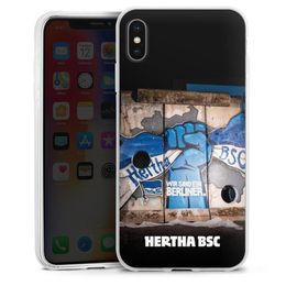 DeinDesign iPhone Xs Max Handy Silikon H&uuml;lle Case transparent Handyh&uuml;lle Hertha Bsc Wall Official Licensed Product Silikon Case