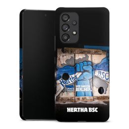DeinDesign Galaxy A53 5G Handy Premium Case Smartphone Handyh&uuml;lle Schutzh&uuml;lle matt Wall Hertha Bsc Official Licensed Product Premium Case