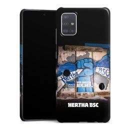 DeinDesign Galaxy A51 Handy Premium Case Smartphone Handyh&uuml;lle Schutzh&uuml;lle gl&auml;nzend Hertha Bsc Wall Official Licensed Product Premium Case