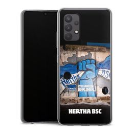 DeinDesign Galaxy A32 4G Handy Silikon H&uuml;lle Case transparent Handyh&uuml;lle Hertha Bsc Wall Official Licensed Product Silikon Case