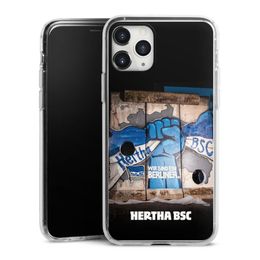 DeinDesign iPhone 11 Pro Max Handy Silikon H&uuml;lle Case transparent Handyh&uuml;lle Hertha Bsc Wall Official Licensed Product Silikon Case