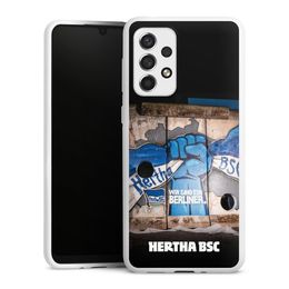 DeinDesign Galaxy A33 5G Handy Silikon H&uuml;lle Case wei&szlig; Handyh&uuml;lle Wall Hertha Bsc Official Licensed Product Silikon Case
