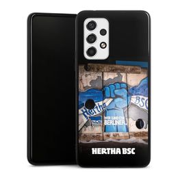 DeinDesign Galaxy A53 5G Handy Silikon H&uuml;lle Case schwarz Handyh&uuml;lle Wall Hertha Bsc Official Licensed Product