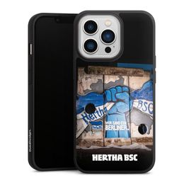 DeinDesign iPhone 13 Pro Handy Premium Silikon H&uuml;lle Handyh&uuml;lle schwarz Case Hertha Bsc Wall Official Licensed Product Silikon Premium Case