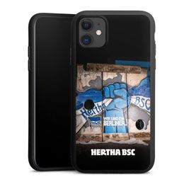 DeinDesign iPhone 11 Handy Premium Silikon H&uuml;lle Handyh&uuml;lle schwarz Case Hertha Bsc Wall Official Licensed Product Silikon Premium Case