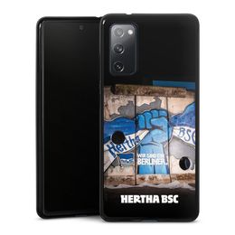 DeinDesign Galaxy S20 FE 5G Handy Silikon H&uuml;lle Case schwarz Handyh&uuml;lle Wall Hertha Bsc Official Licensed Product