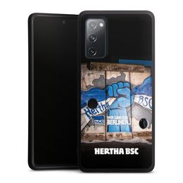 DeinDesign Galaxy S20 FE Handy Premium Silikon H&uuml;lle Handyh&uuml;lle schwarz Case Wall Hertha Bsc Official Licensed Product Silikon Premium Case