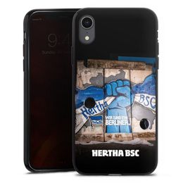 DeinDesign iPhone Xr Handy Silikon H&uuml;lle Case schwarz Handyh&uuml;lle Hertha Bsc Wall Official Licensed Product