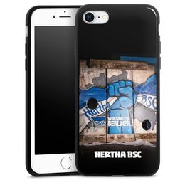 DeinDesign iPhone SE (2022) Handy Slim Case extra d&uuml;nn Silikon Handyh&uuml;lle schwarz H&uuml;lle Hertha Bsc Wall Official Licensed Product Silikon Slim Case